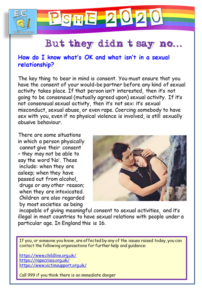 PSHE Workbook : Consent + Boundaries – EC Publishing