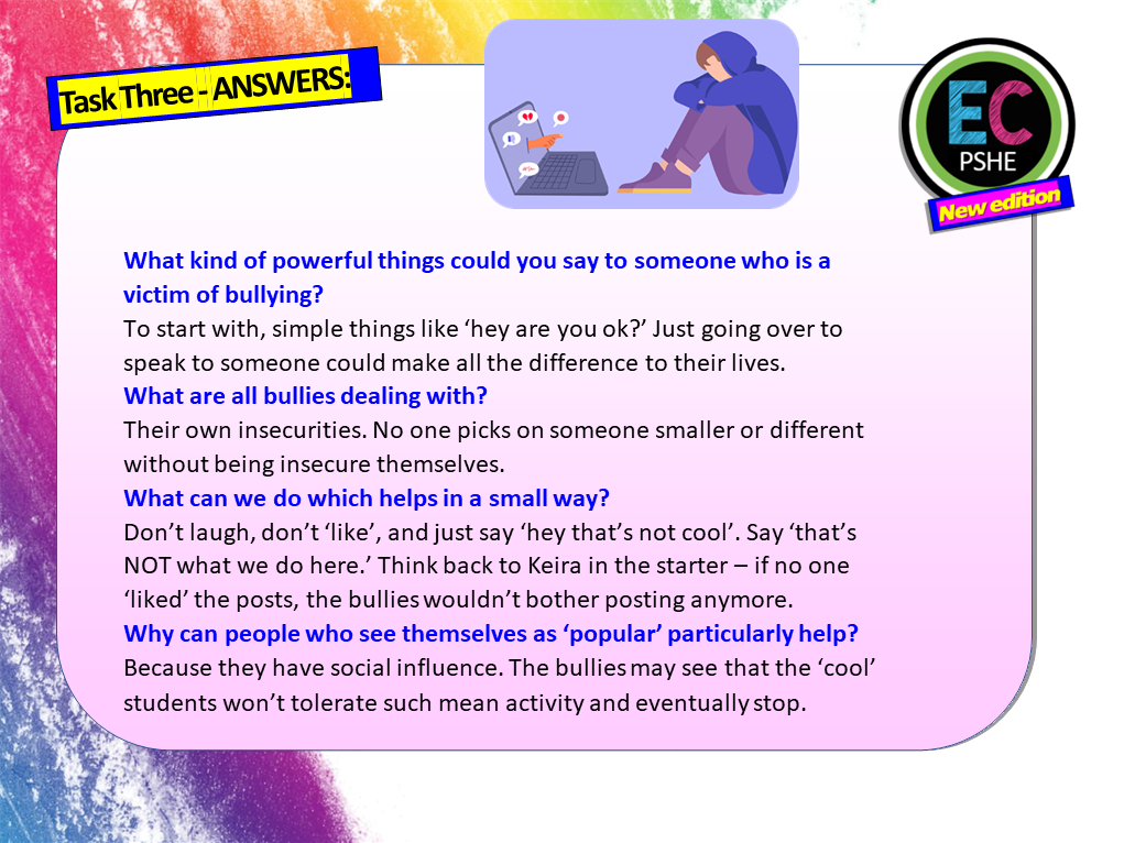 Anti Bullying PSHE Lesson – EC Publishing