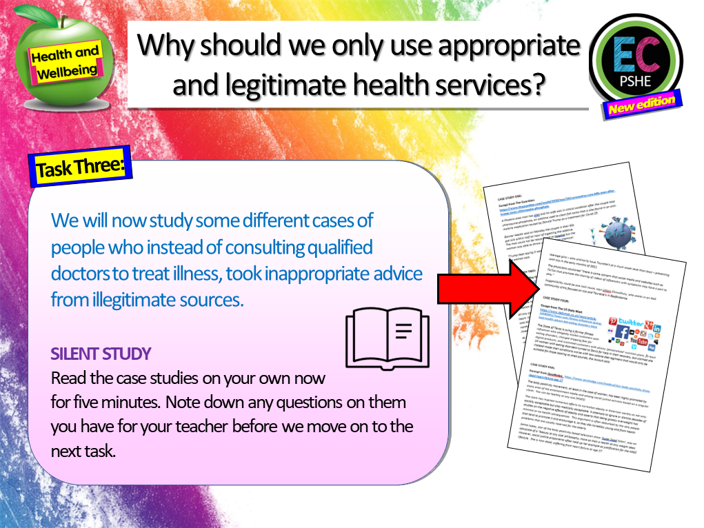 Accessing appropriate health services PSHE lesson – EC Publishing