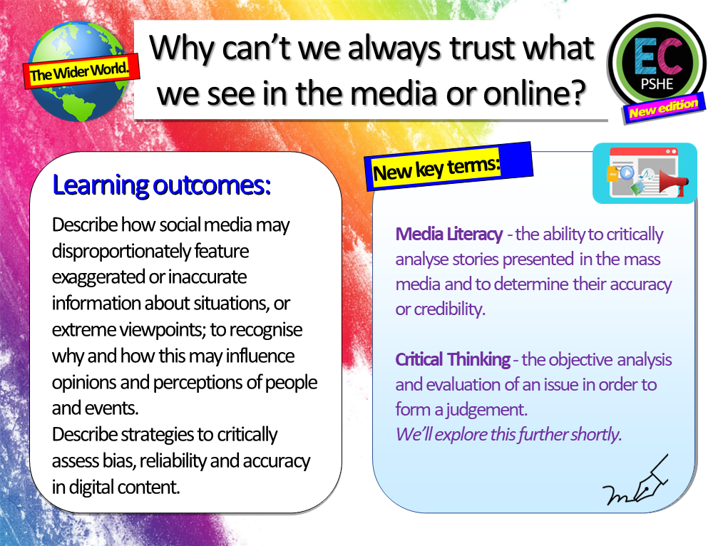 Media Literacy PSHE Lesson – EC Publishing