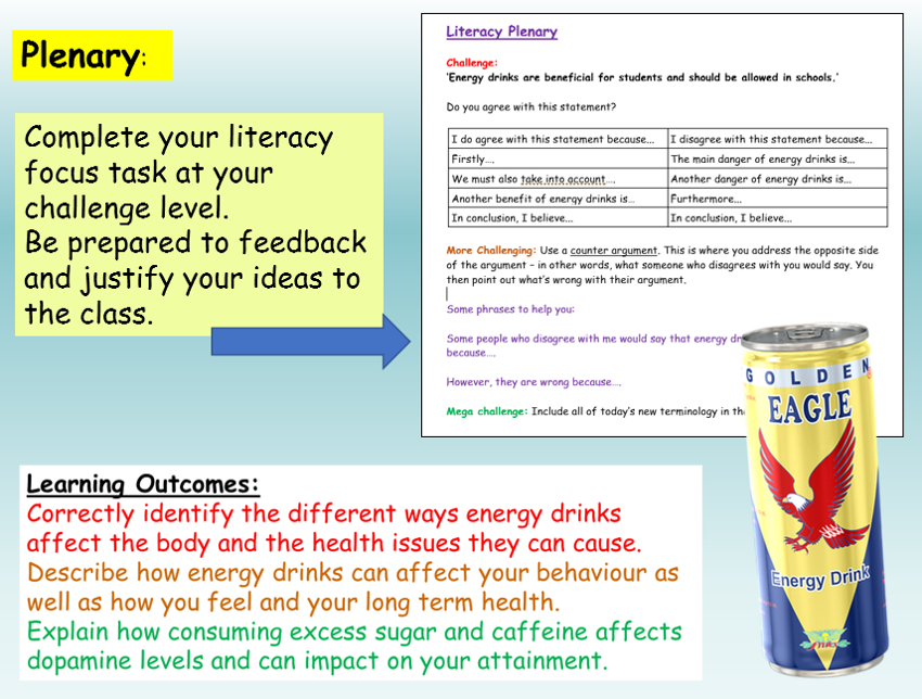 Energy Drinks PSHE Lesson – EC Publishing