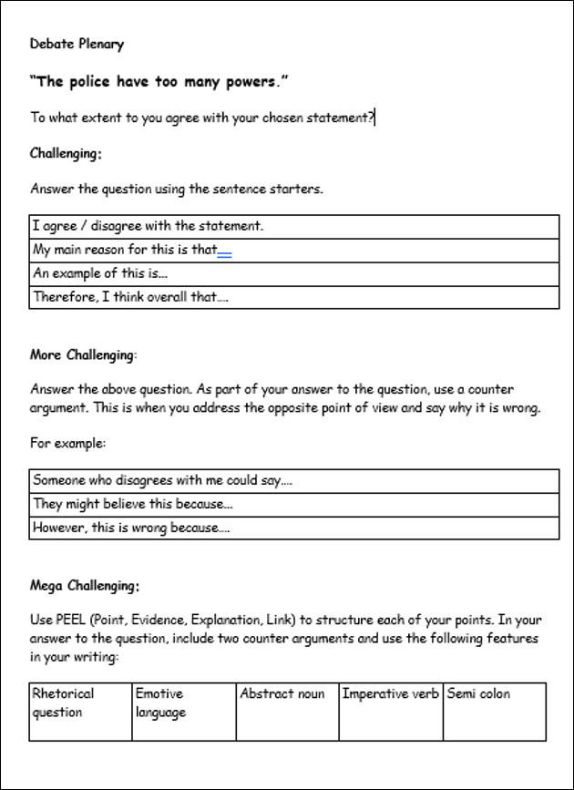 AQA GCSE Citizenship Police Powers Roles and place in the Justice Syst ...