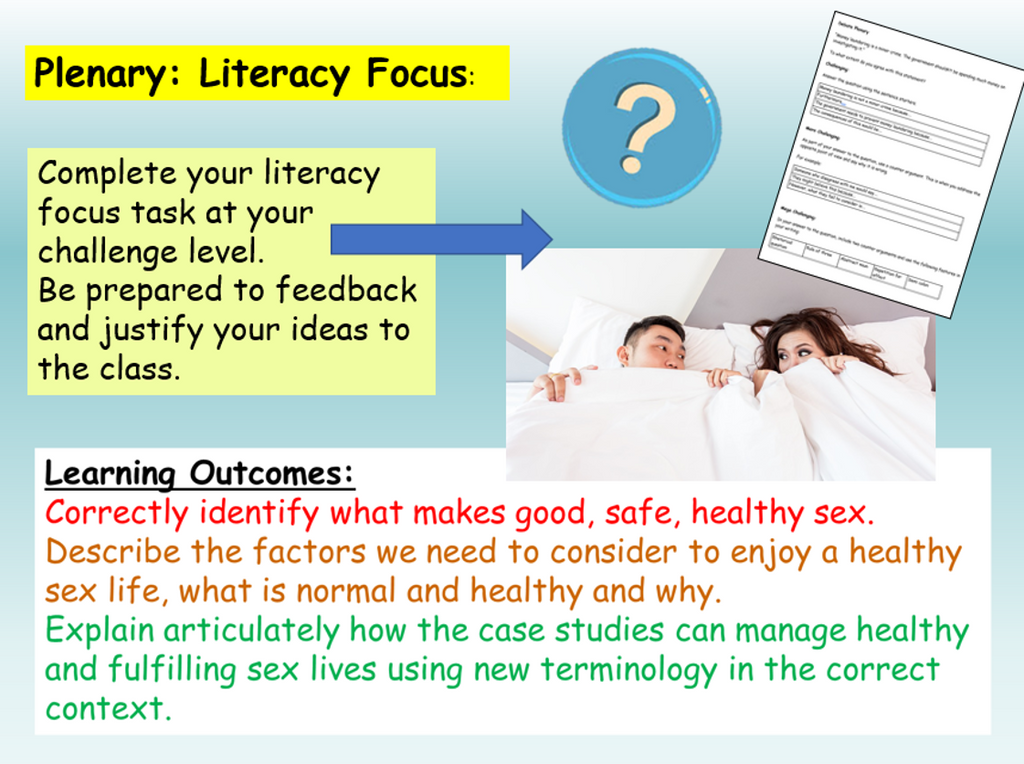 Good, Healthy Sex RSE Lesson – EC Publishing