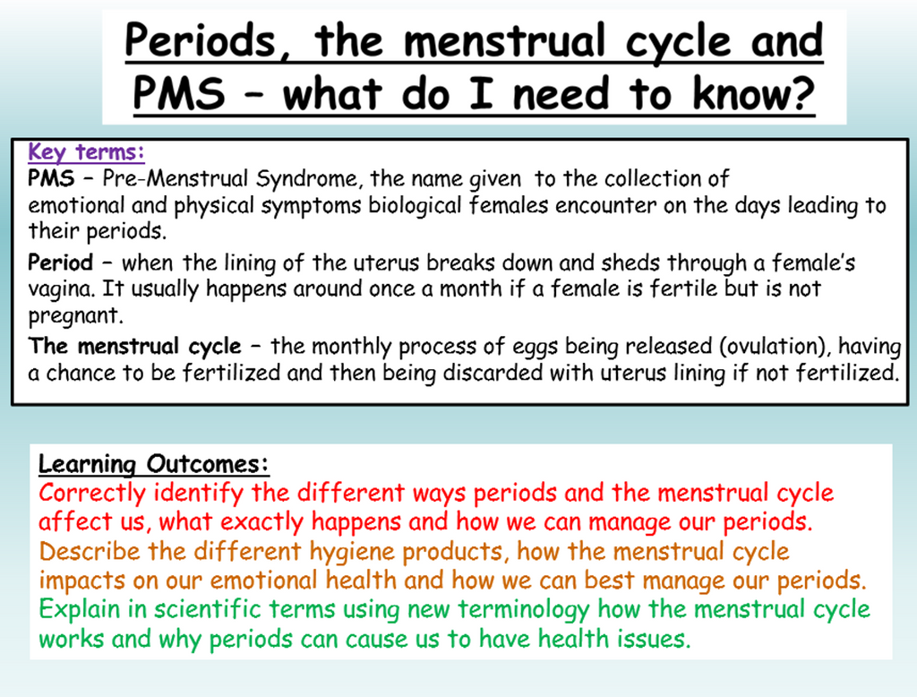 Periods and Menstruation - Puberty PSHE – EC Publishing