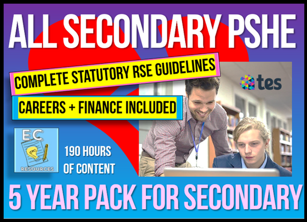 5 Year Pack - Complete Secondary PSHE and RSE KS3 + KS4 NEW – EC Publishing