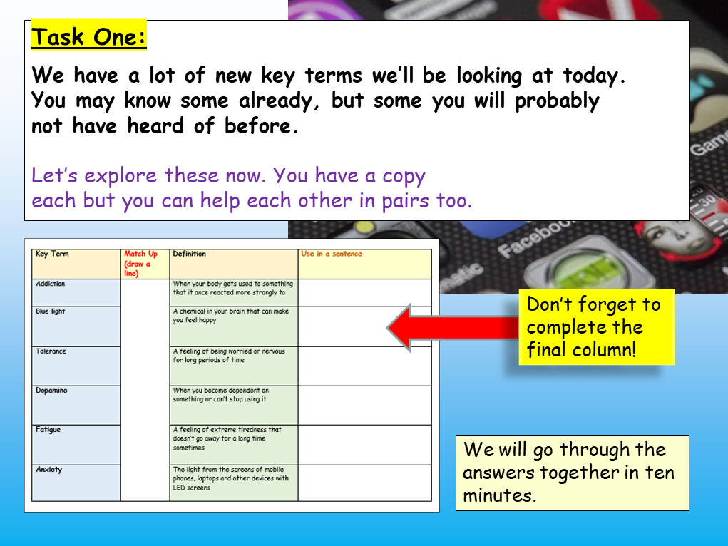 Smartphone Addiction PSHE – EC Publishing