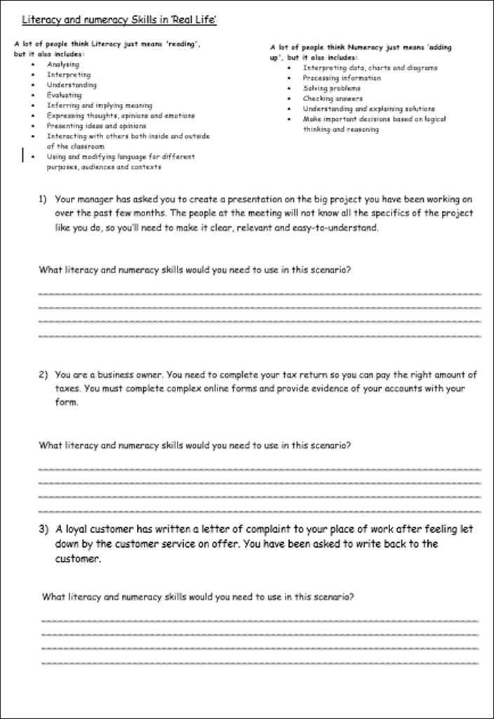 Careers + Employability - Literacy and Numeracy Skills – EC Publishing